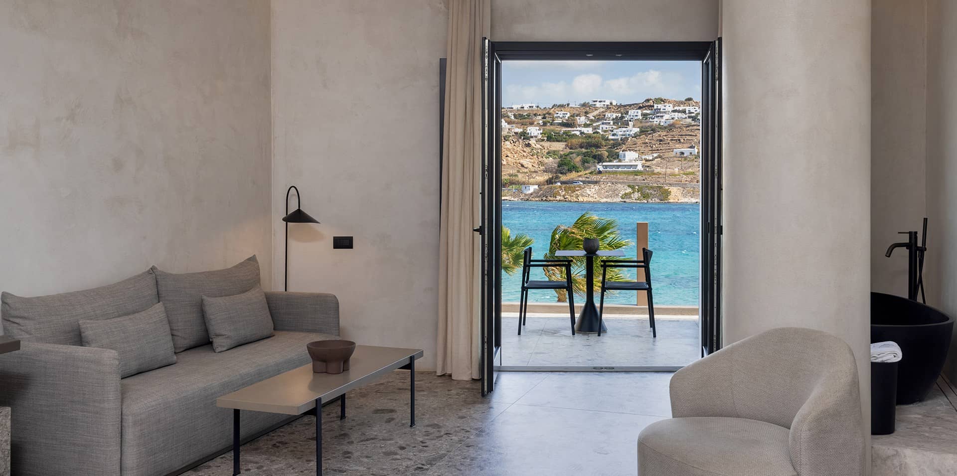 Chronos Suite with Jacuzzi & Sea View in Mykonos | Aeonic Suites & Spa